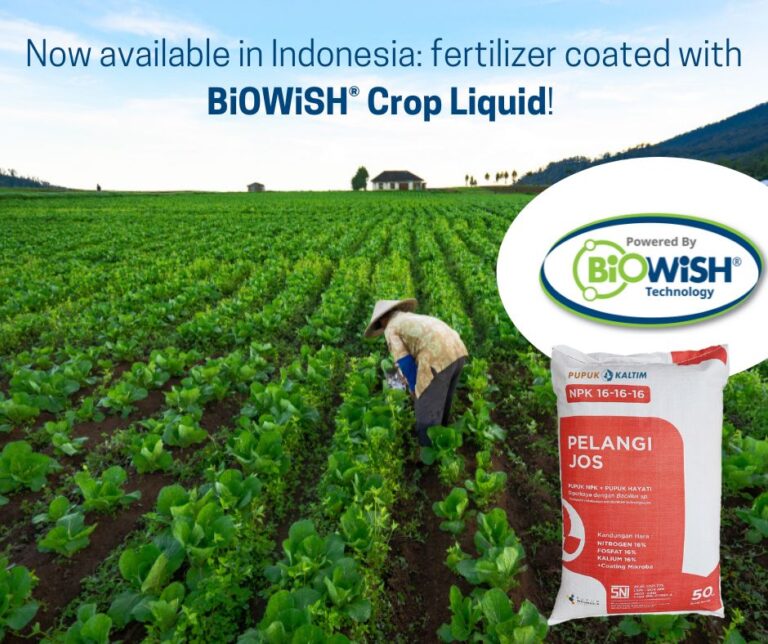 Indonesia Partner Presents Fertilizer Coated with BiOWiSH® Crop Liquid